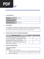 Post Level 1 Teacher Job Description | PDF