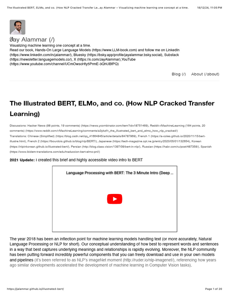 The Illustrated BERT, ELMo, And Co. (How NLP Cracked Transfer Learning ... The Illustrated BERT, ELMo, And Co. (How NLP Cracked Transfer Learning ...