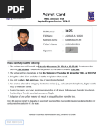 IBA Exam Admit Card Instructions | PDF