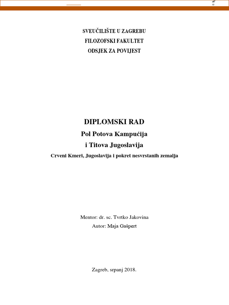 Pol Potova Kampućija i Titova Jugoslavija | PDF
