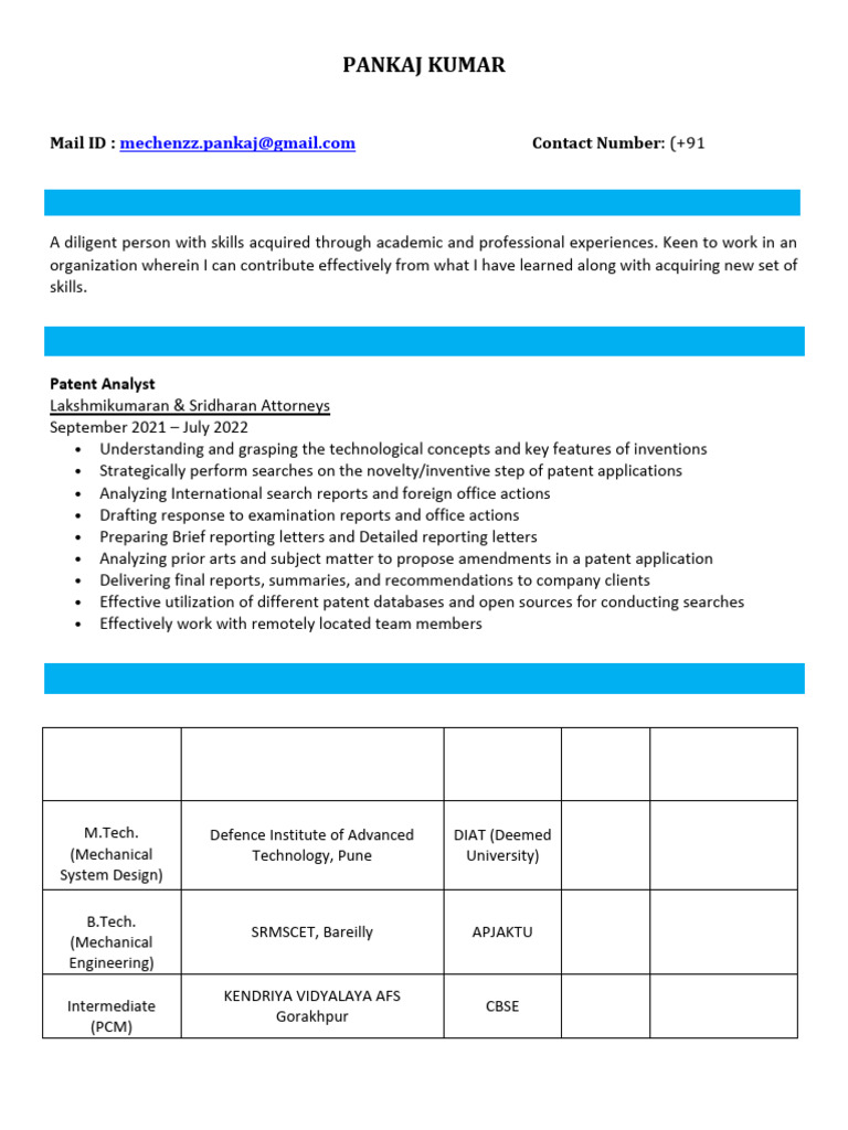 Pankaj Kumar (M.Tech) (Mechanical) - 2 | PDF | Prior Art