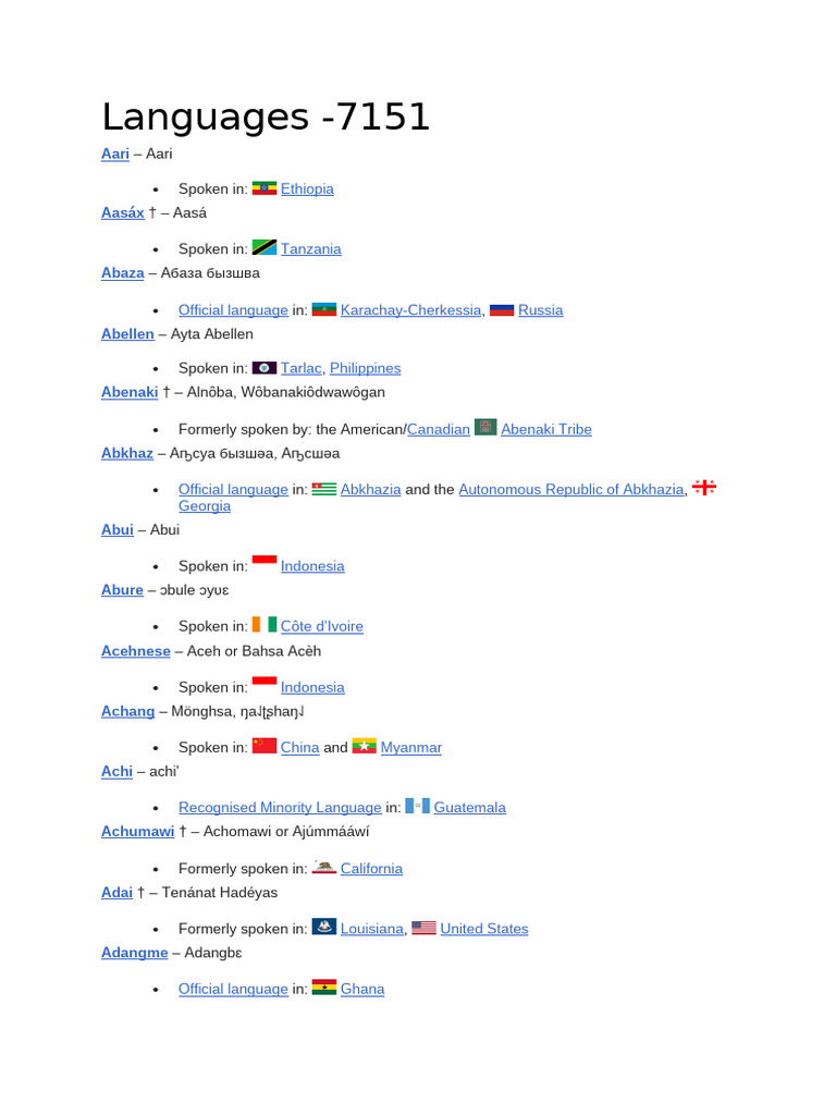 Languages | PDF | Linguistics | Language Families