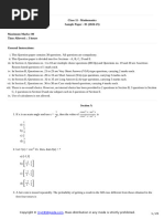 Matrices Class 12 PYQ’s | PDF | Matrix (Mathematics) | Functional Analysis