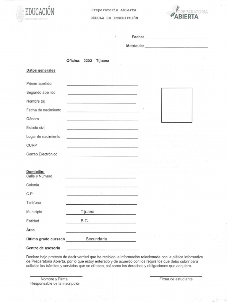 Carta compromiso preparatoria | PDF