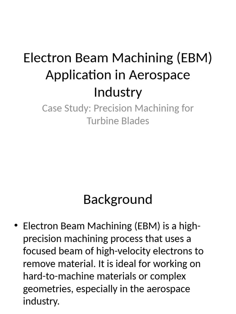 EBM Aerospace Case Study | PDF