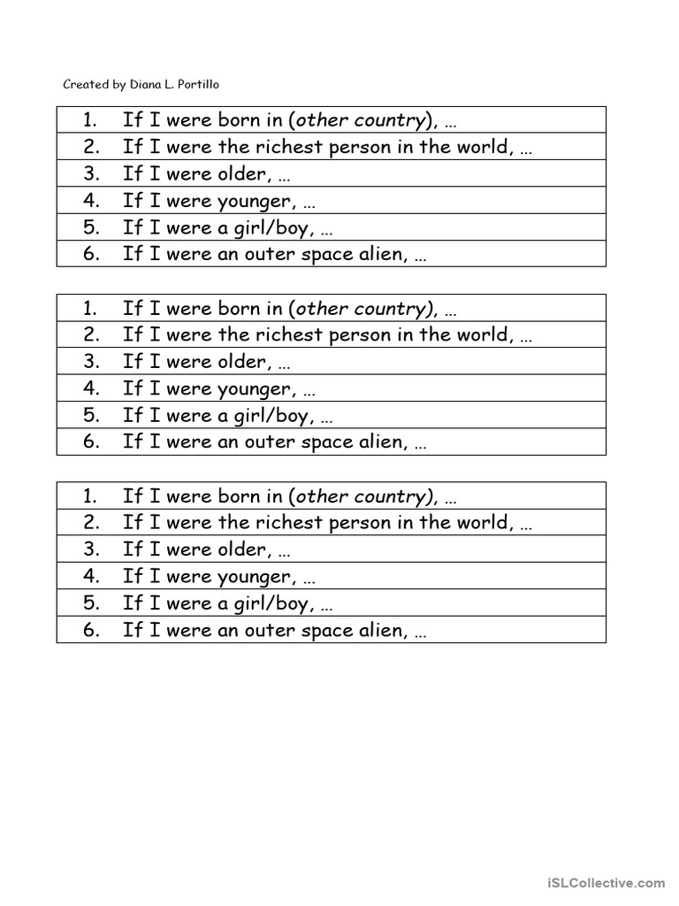 Second Conditional-Completing Sentences | PDF