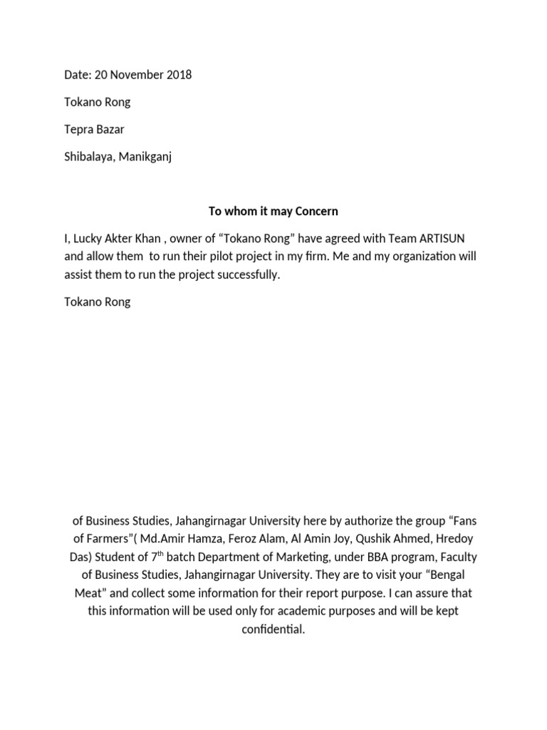 Authorised Letter | PDF