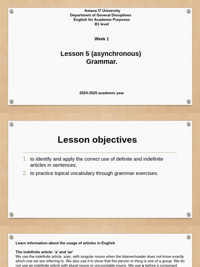 B1 Week1 Lesson5 Grammar | PDF | English Language | Noun
