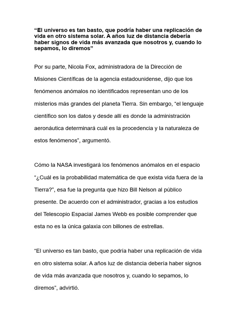 Ovni 7 Informe | PDF | Universo | Astronomía