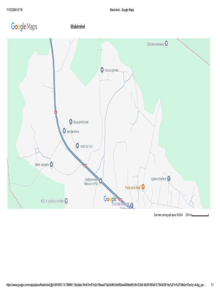 Makénéné - Google Maps | PDF