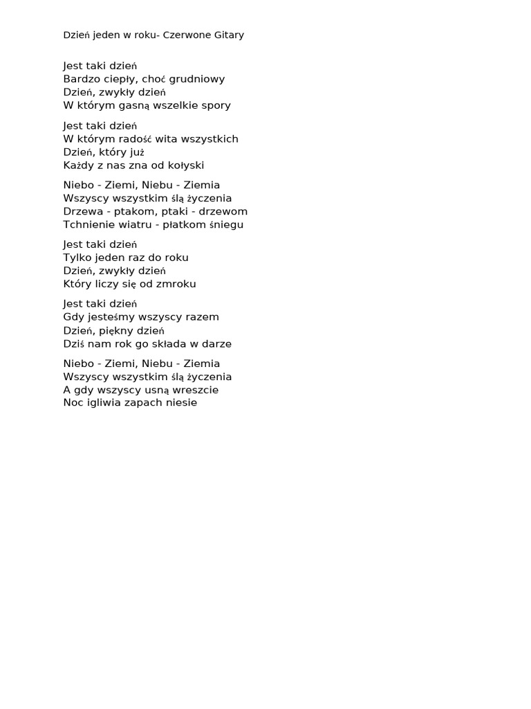 Czerwone Gitary Dzień Jeden... | PDF