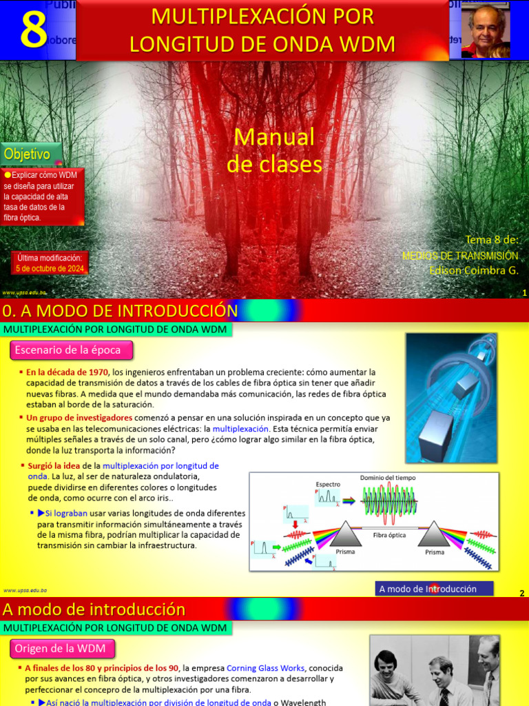 Multiplexación Óptica WDM | PDF | Multiplexación por División de Longitud de Onda | Fibra óptica
