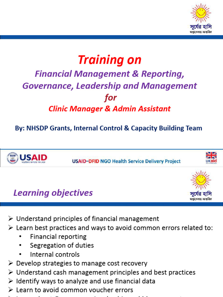Financial Management Training for Clinics | PDF | Expense | Banks