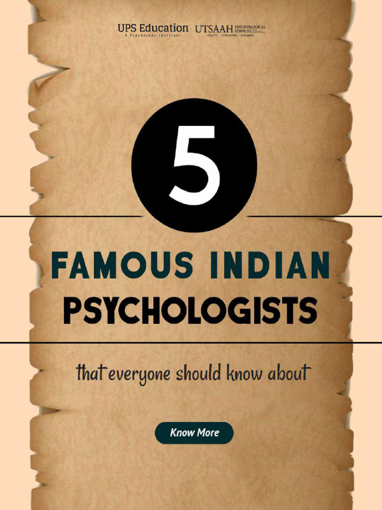 5 Famous Indian Psychologists ? | PDF