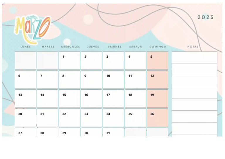 Calendario Marzo | PDF