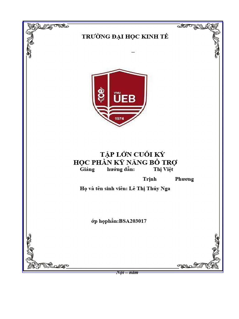 22050534- Lê Thị Thúy Nga . | PDF