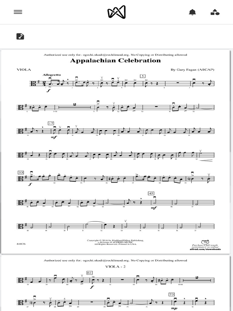 Appalachian Celebration MakeMusic Cloud | PDF