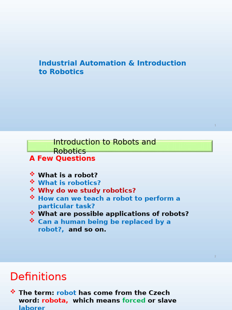 cH-1-Robotics | PDF | Robot | Robotics
