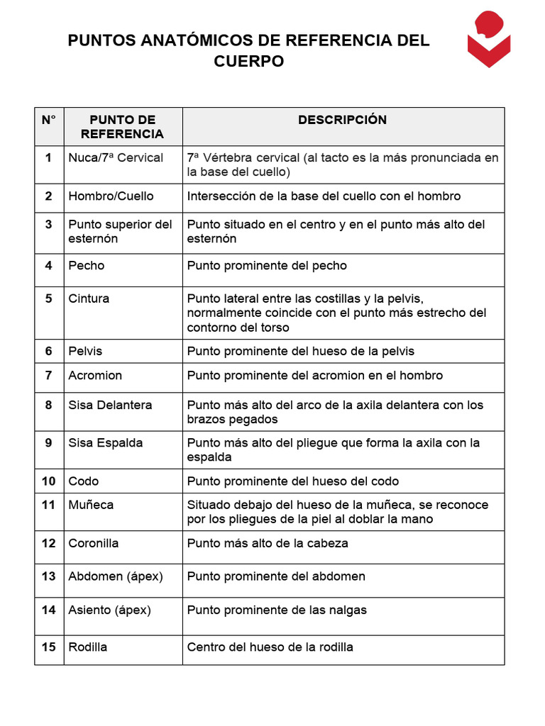 PUNTOS+ANATOMICOS+DE+REFERENCIA | PDF