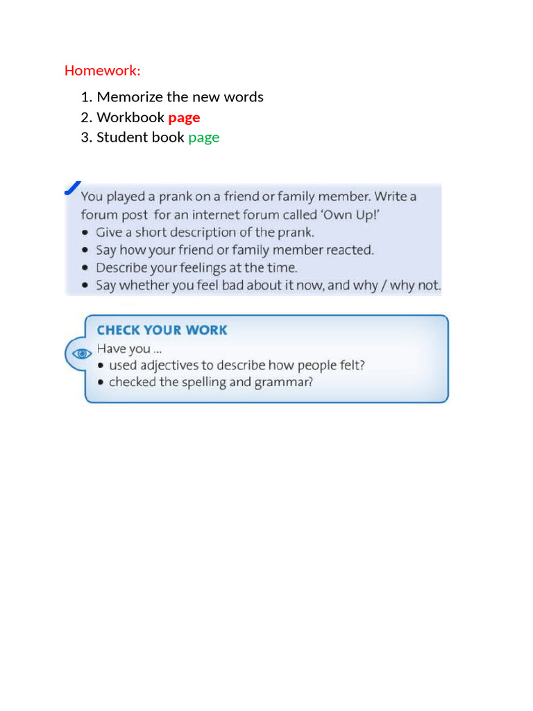 Homework and Personal Reflections | PDF