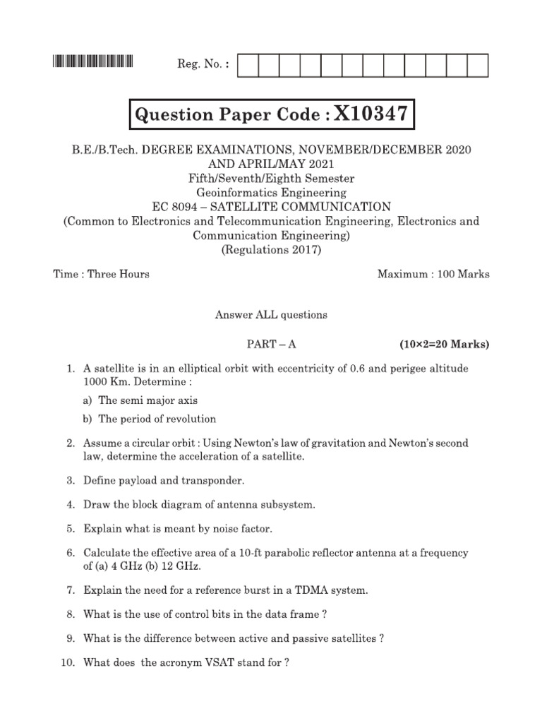 University Question Paper 1 | PDF