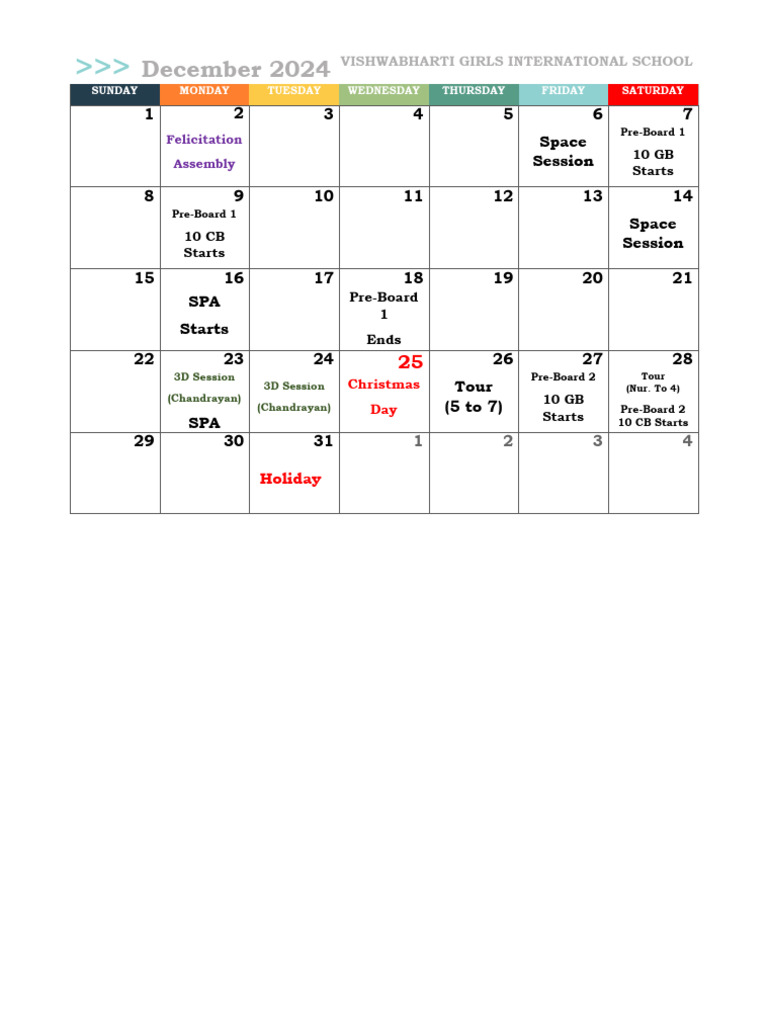 ANNUAL CALENDAR DECEMBER | PDF