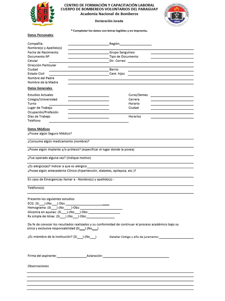 Declaracion Jurada 2025 | PDF