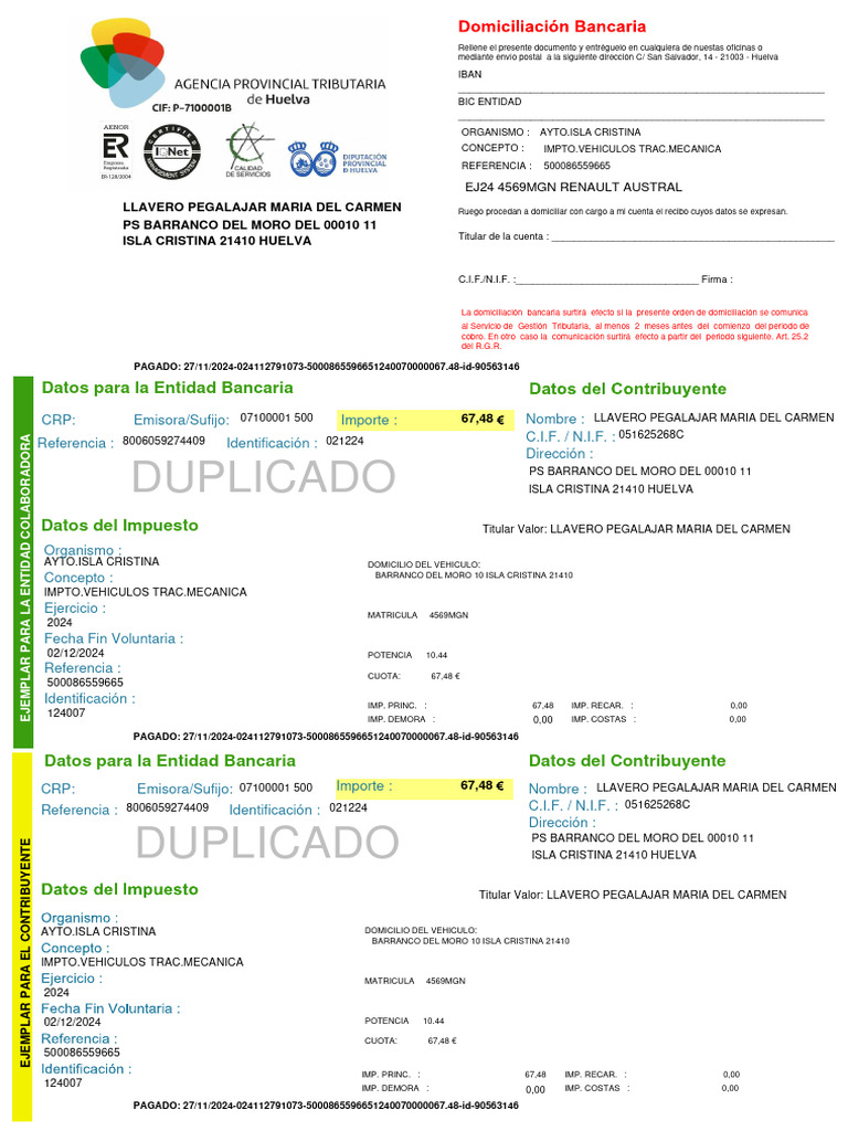 IVTM Astral | PDF | Pagos | Dinero
