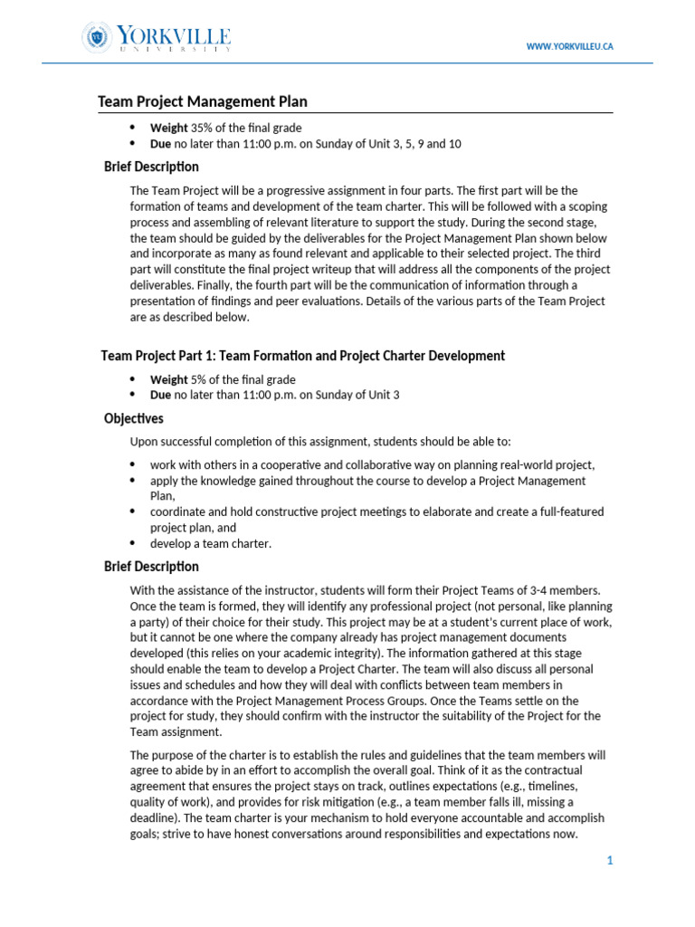 3643 Team Project Management Plan On | PDF | Project Management | Information
