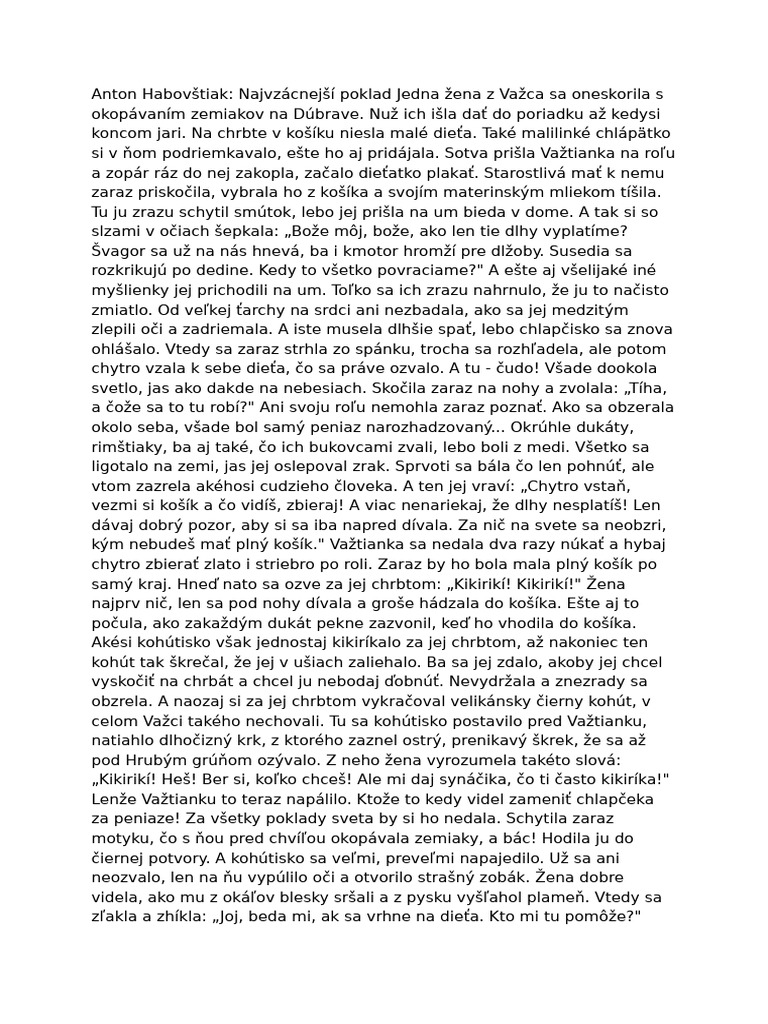 Najvzacnejsi Poklad Povest | PDF