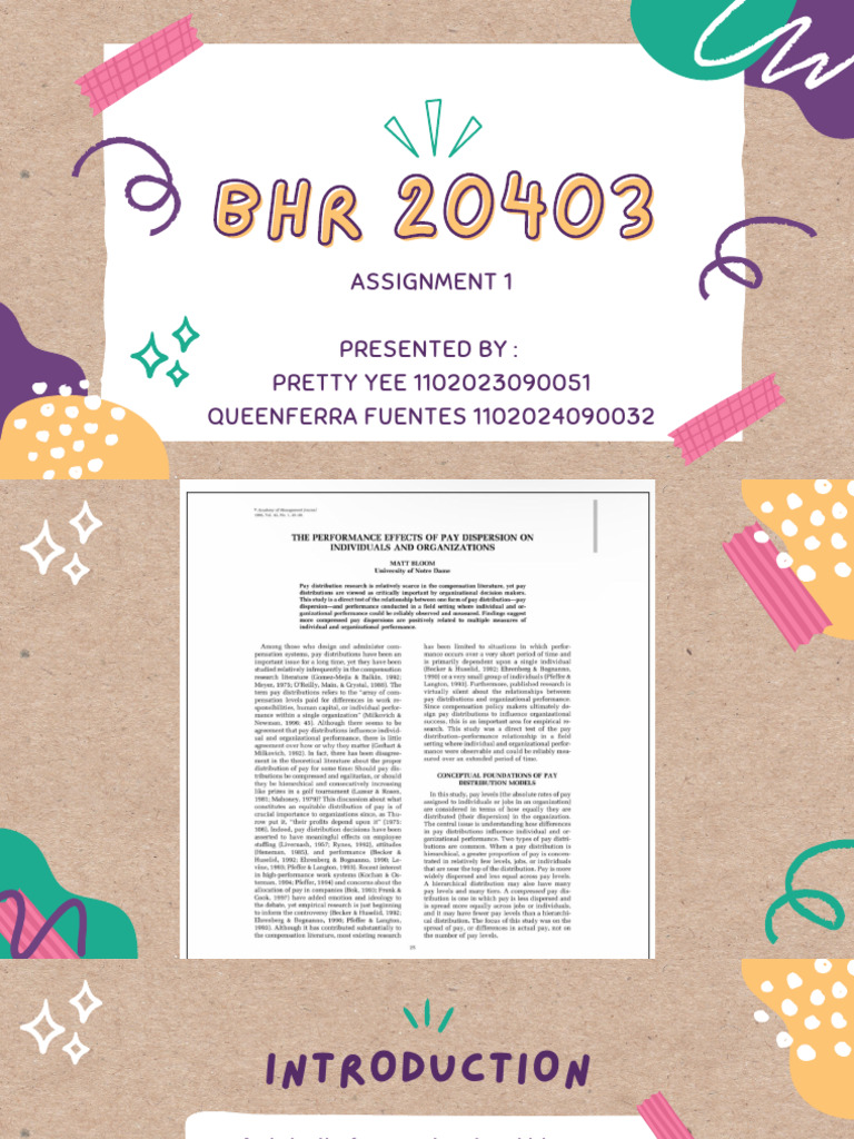 BHR 20403 Presentation | PDF | Employment | Incentive