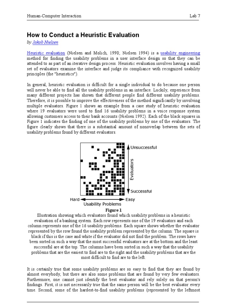 How To Conduct A Heuristic Evaluation (Nilsen) | PDF | Usability | Human–Computer Interaction