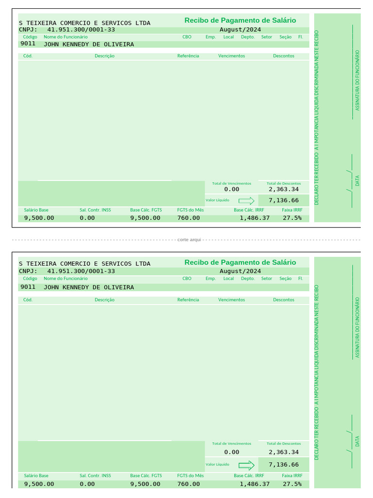 Holerite e Recibo Gratis | PDF