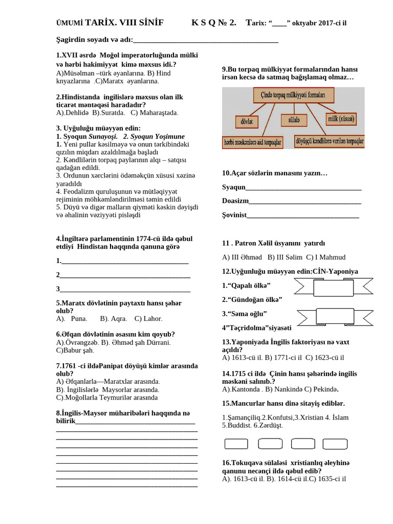 Ksq 2 Umumi Tarix VIIIsinif (3) | PDF