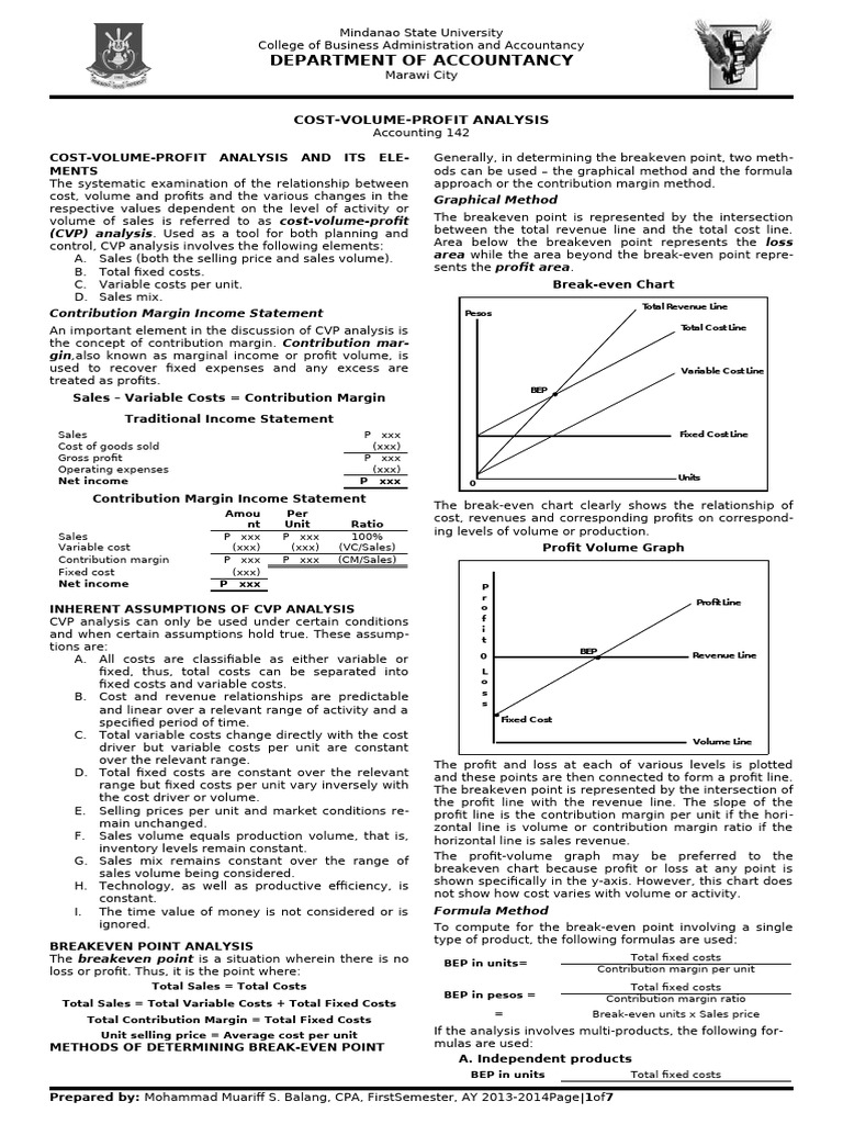 Contribution Margin and CVP Analysis | PDF | Pricing | Business Economics