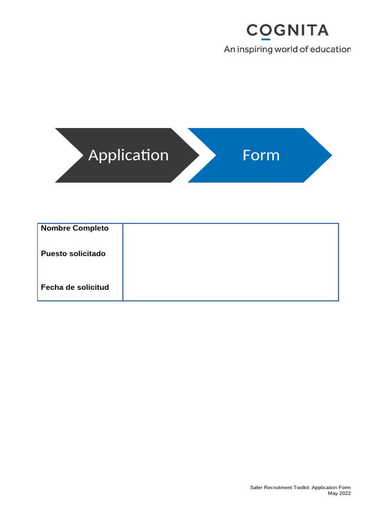 Application Form Teaching and Non Teaching ESP 2022 | PDF