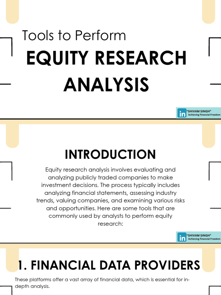 Tools To Perform Equity Research Analysis ?? | PDF | Valuation (Finance ...