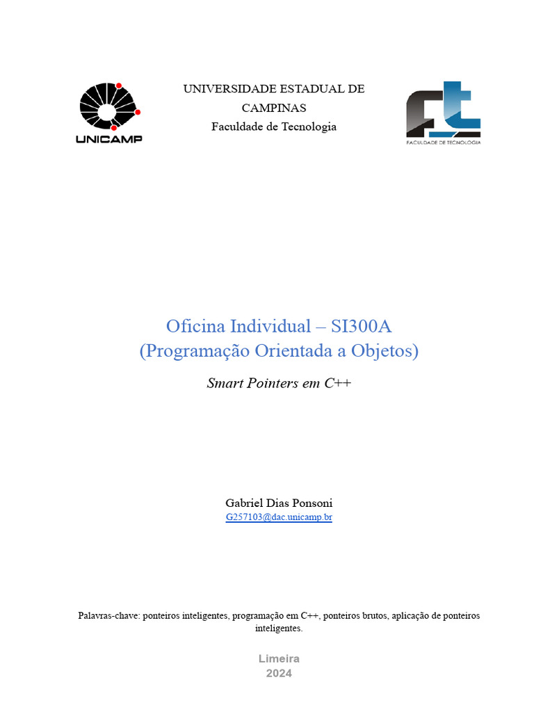 Smart Pointers em C++ | PDF | Ponteiro (programação de computadores) | C