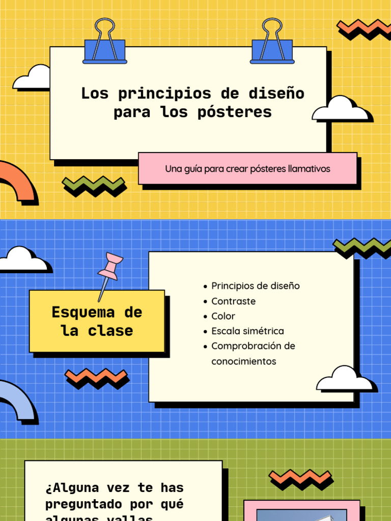 Los Principios de Diseño para los Pósteres Presentación Educativa en ...