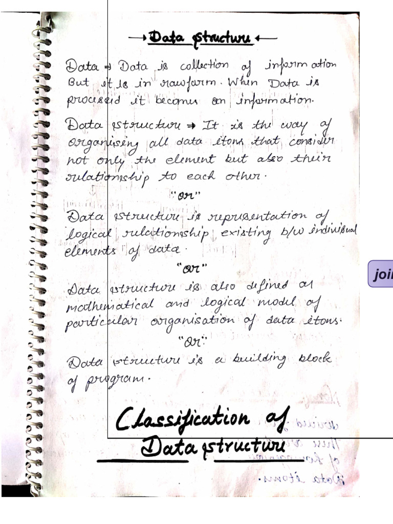 Data Structure Notes | PDF