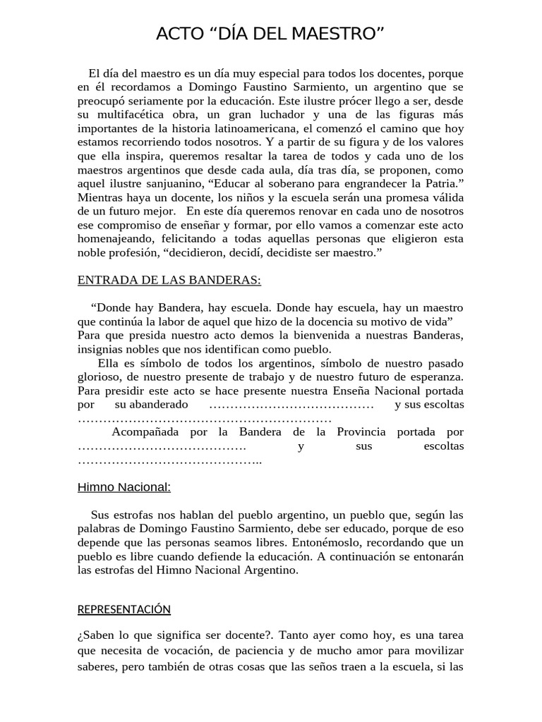 Dia Del Maestro 2019 | PDF | Enseñando | Maestros
