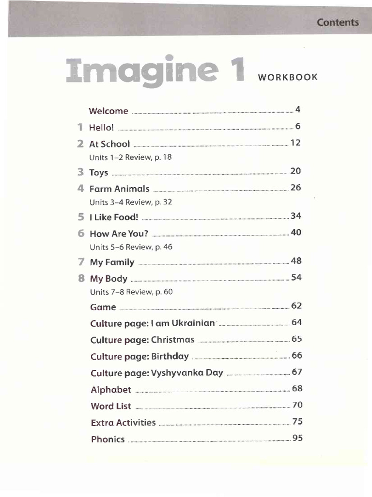 Imagine Workbook 1 | PDF