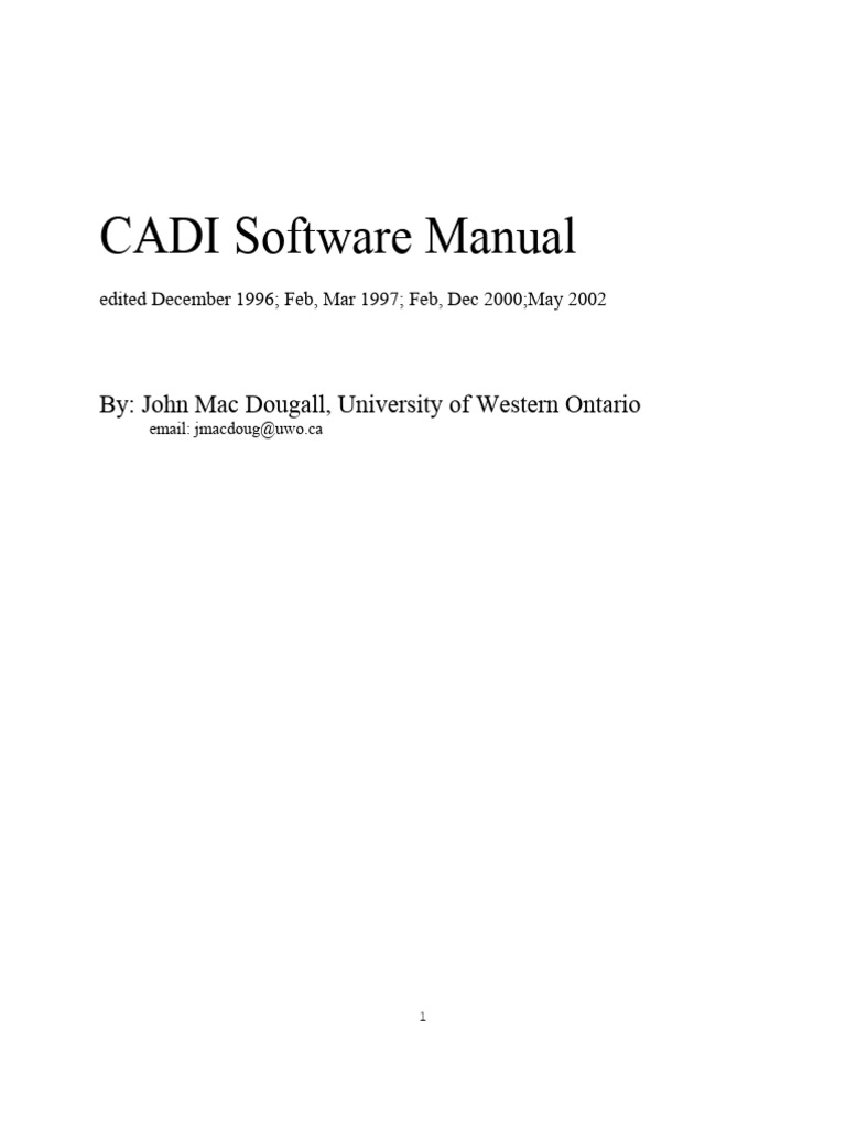 Cadi Softwaremanual1202 | PDF | Computer File | Backup
