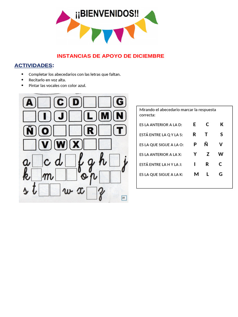 Instancias de Apoyo de Diciembre 2° | PDF | Lingüística | Fonética
