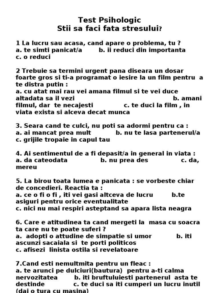 Test Psihologic