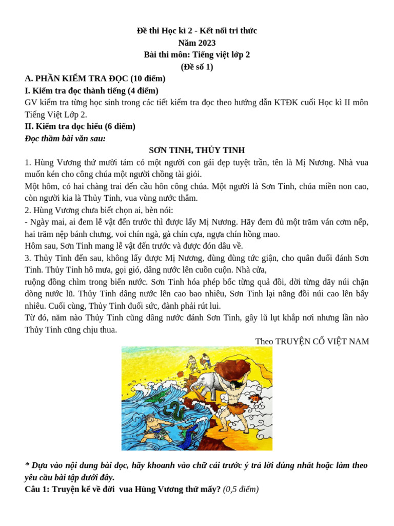 de-thi-tieng-viet-lop2 | PDF