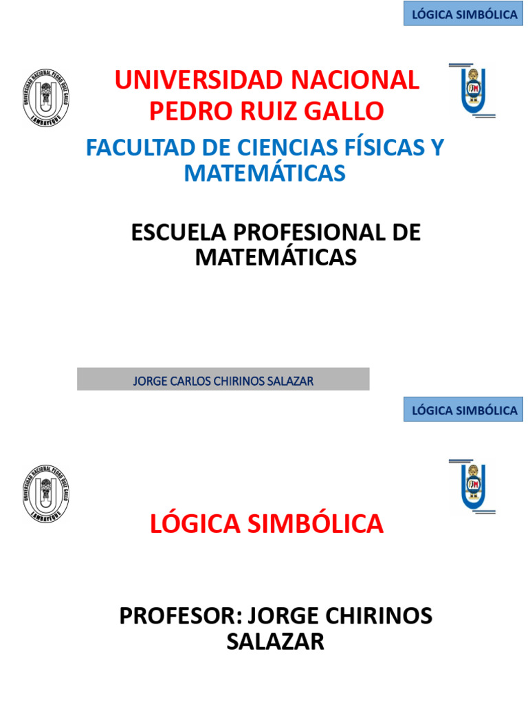Lógica Simbólica en Matemáticas | PDF | Pensamiento | Lógica