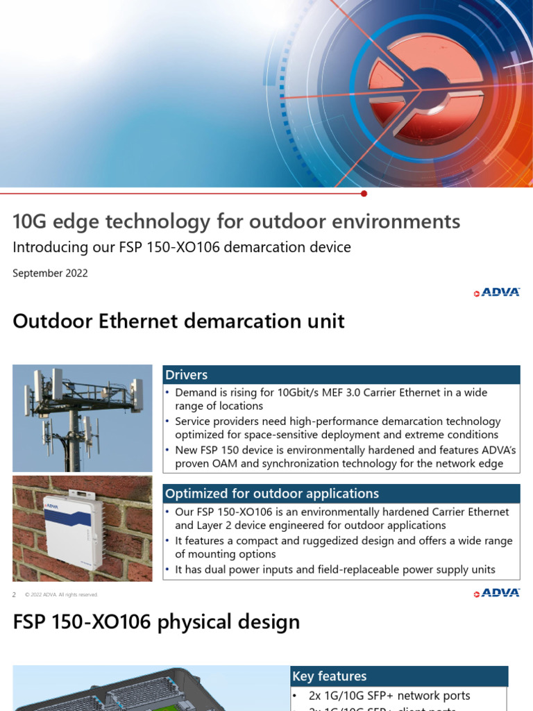 Introducing Our FSP 150 Xo 106 Demarcation Device | PDF | Computer ...