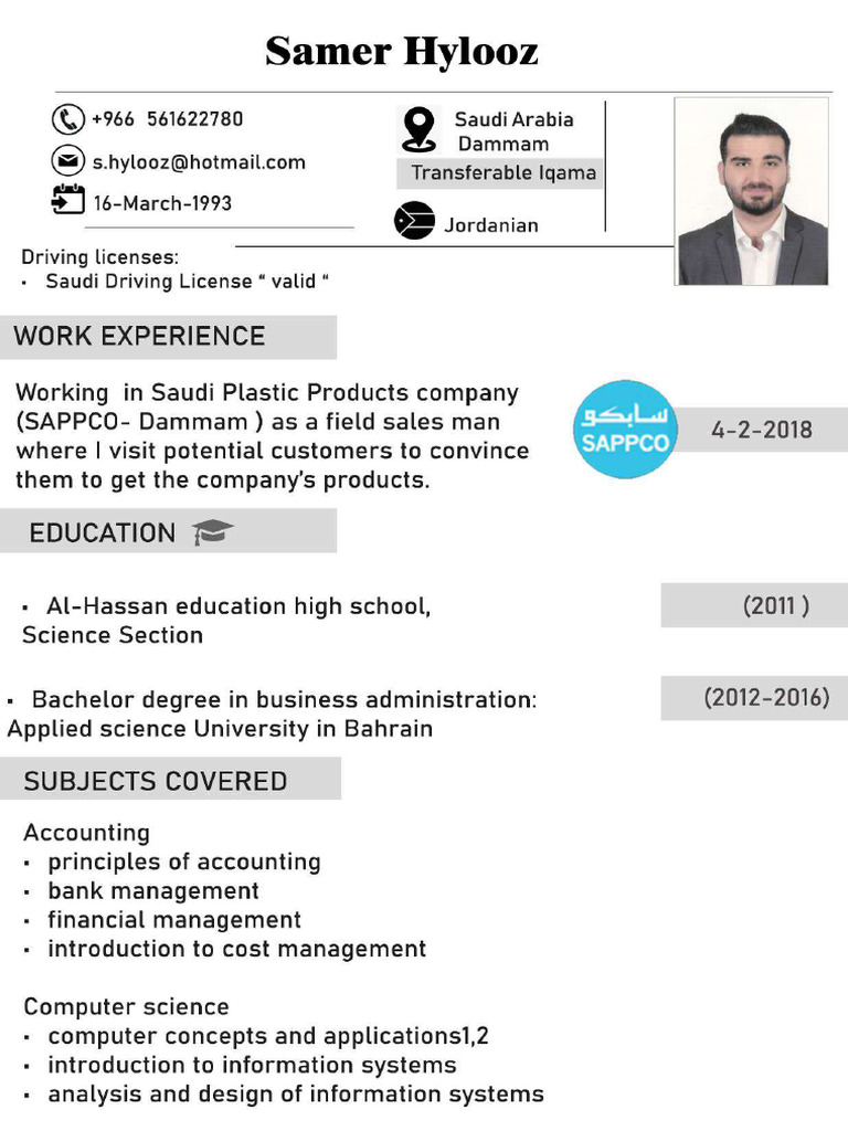 Cv-Samer-Hylooz (1) - 1 | PDF