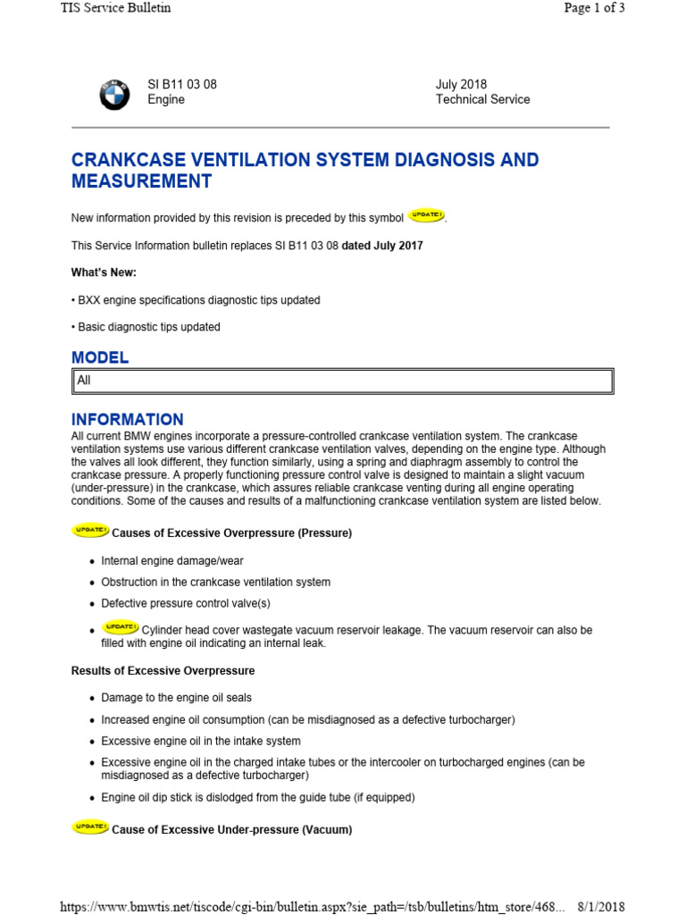 Crankcase Ventilation System Diagnosis | PDF | Engines | Engine Technology